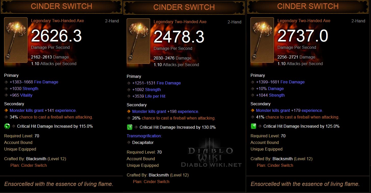 Cinder Switch - Diablo Wiki
